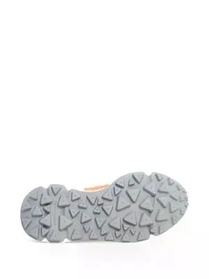 FLOWER MOUNTAIN Nubuck Leather Lace Up Sneakers - Neutrals