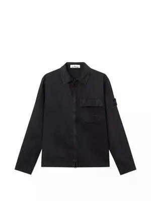 Stone Island Logo-patch Flap-pocket Zipped Overshirt