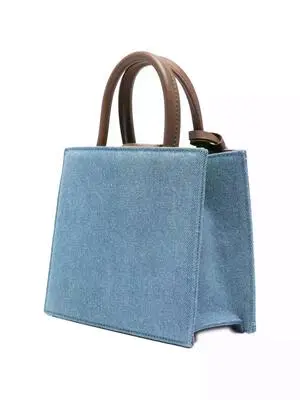 MC2 SAINT BARTH Mini Logo-plaque Tote - Blue