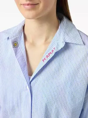 MC2 SAINT BARTH Striped Embroidered Shirt