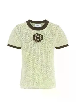 BARRIE B-logo Cashmere Top - Green