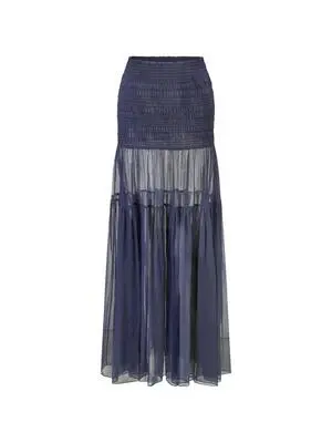 OUDE WAAG Shirred Tiered Maxi Skirt