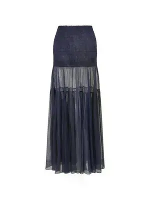 OUDE WAAG Shirred Tiered Maxi Skirt