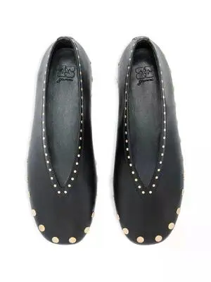 GANNI Studded Ballet Flats - Black