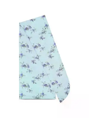 GANNI Floral Scarf - Blue