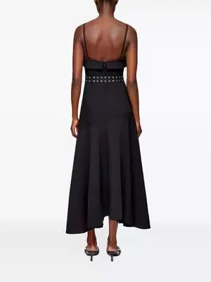 GANNI Belted Midi Dress - Black