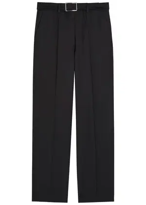 Sportmax Belted Wool-blend Trousers