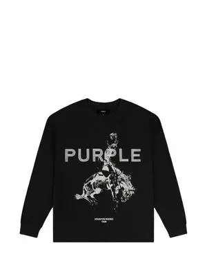 PURPLE BRAND Houston Rodeo Long-sleeve Riding T-shirt - Black