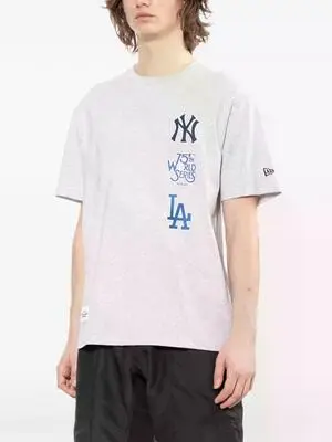 New Era Logo-embrodiered T-shirt - Grey