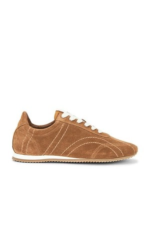 TOTEME Flex Suede Lace-up Sneakers - Copper