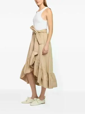 Cinq À Sept Ruffled Tie-waist Midi Dress