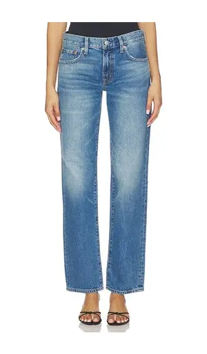 PISTOLA Issa Mid Rise Relaxed Straight Jeans - Blue