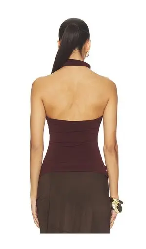 LOVERS AND FRIENDS Halterneck Top With Ring Detail