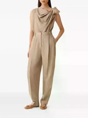 Fabiana Filippi Drape Sleeveless Top - Neutrals