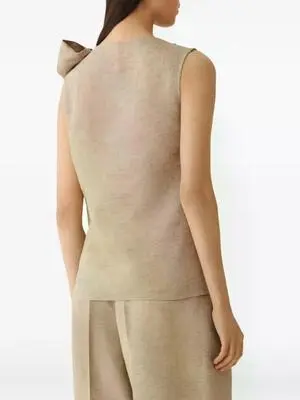 Fabiana Filippi Drape Sleeveless Top - Neutrals