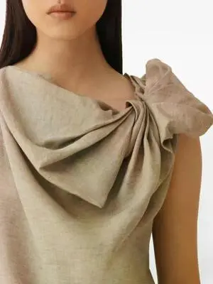 Fabiana Filippi Drape Sleeveless Top - Neutrals