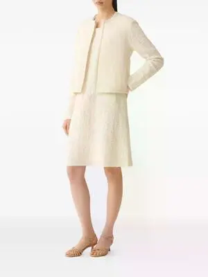 Fabiana Filippi Quilted Texture Zip-up Jacket - Neutrals