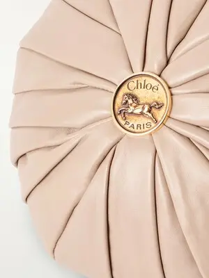 Chloé Pleated Leather Shoulder Bag - Pink