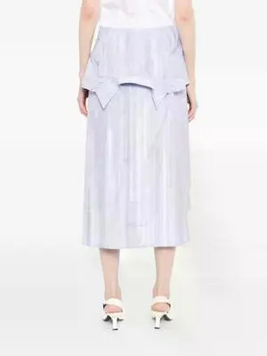 YCH Striped Midi Skirt