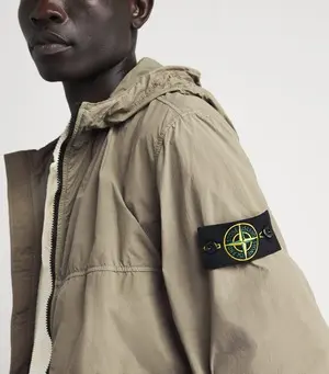 Stone Island Short Hooded Parka - Green