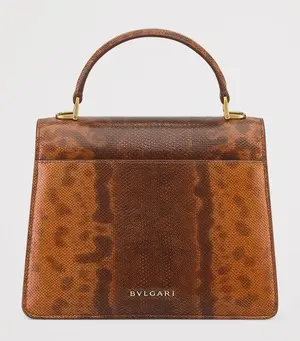 BVLGARI Medium Snakeskin Serpenti Forever Top-handle Bag