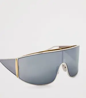 Loewe Metal Speed Shield Sunglasses - Silver