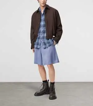 Loewe Wool-blend Stripe Trim Shirt Jacket