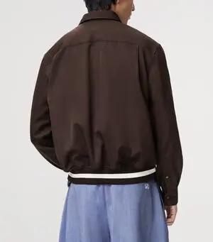 Loewe Wool-blend Stripe Trim Shirt Jacket
