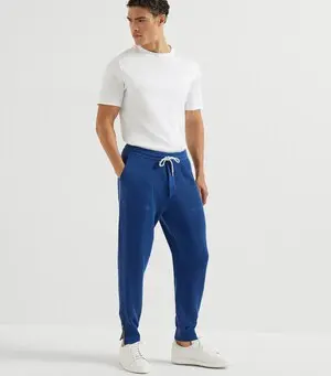 Brunello Cucinelli Cotton Knitted Straight Sweatpants