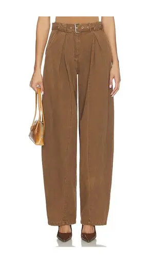 Blumarine Canvas Wide Leg Trousers