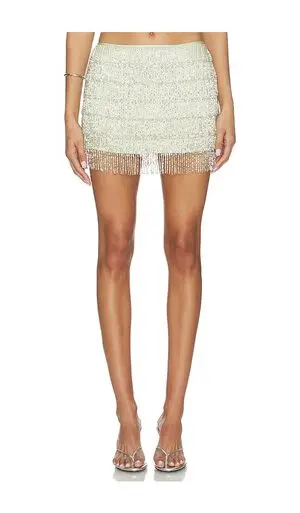 ASTA RESORT Marcia Beaded Mini Skirt - Mint