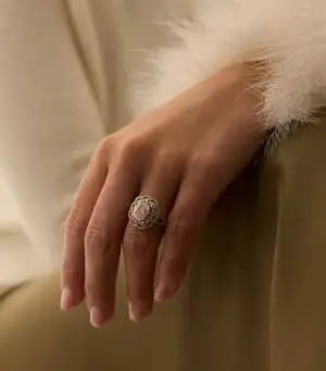 BOODLES Platinum, Rose Gold And Diamond Ring