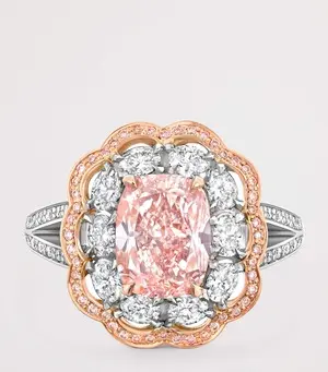 BOODLES Platinum, Rose Gold And Diamond Ring