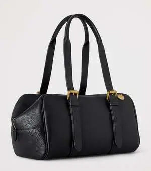 Mulberry Grained Leather Boston Shoulder Bag - Black