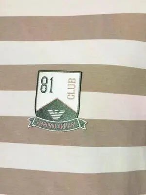 Emporio Armani Striped Logo-patch T-shirt