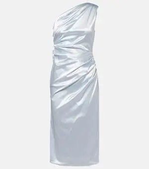 Dolce & Gabbana One-shoulder Ruched Satin Dress