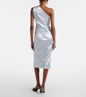 Dolce & Gabbana One-shoulder Ruched Satin Dress