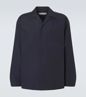 UMIT BENAN Havana Cotton And Silk Shirt Blue