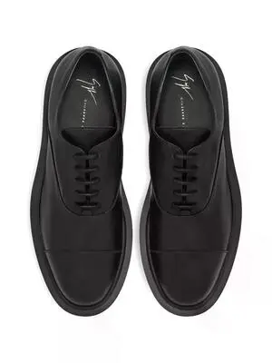 GIUSEPPE ZANOTTI Harald Leather Derby Shoes - Black