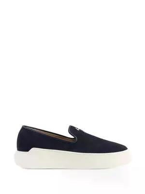 GIUSEPPE ZANOTTI Conley Signature Velour Loafers - Blue