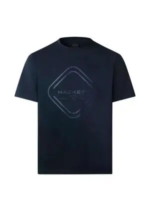 HACKETT  Classic Fit Graphic-print Round-neck Cotton T-shirt - Blue