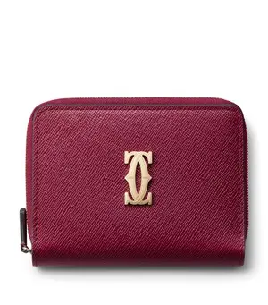 Cartier Leather C De Wallet - Red