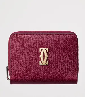 Cartier Leather C De Wallet - Red