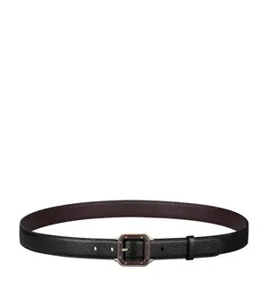 Cartier Santos De Reversible Leather Belt - Black