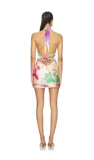 Retrofete Halterneck Tie Dress - Pink
