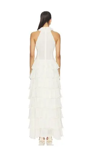 NICHOLAS Yasira Maxi Dress With Tiered Ruffle Skirt