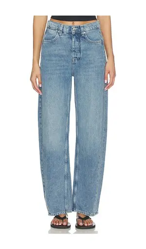 Free People X We The Free Truro Baggy Puddle Jean - Blue