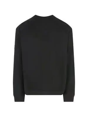 Premiata Crew Neck Sweatshirt With Logo Patch - Black