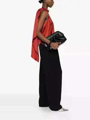 Loulou De Saison Wilma Draped Sleeveless Top - Red
