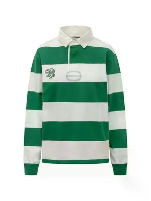 WOC Striped Long-sleeve Polo Shirt - Neutrals